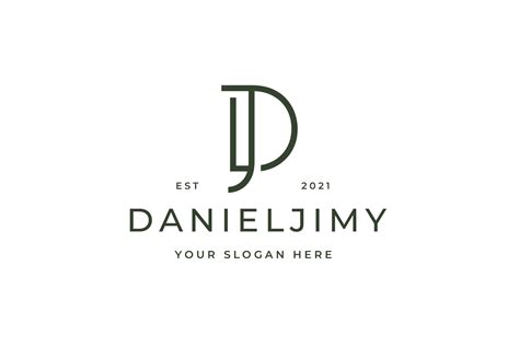 Minimalist Letter Dj Elegant Logo Design Graphic By Blacksweet