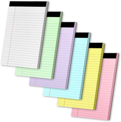 Winkio Legal Pads 5 X 8 6 Pack Colored Note Pads