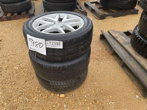 3 22550r17 Tires W Rims Jm Wood Auction Company Inc