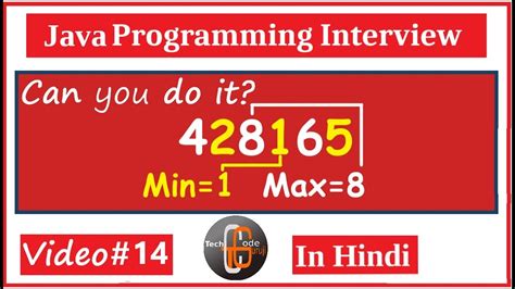 Java Program To Find Minimum And Maximum Digit In A Number Java Interview Series YouTube