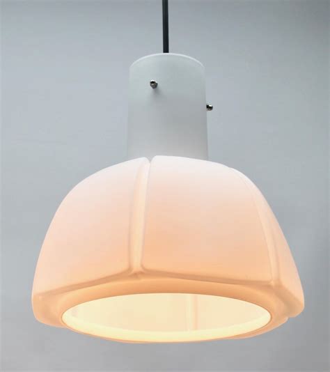 Mid Century Modern Blown Glass Pendantsuspension Fixture From