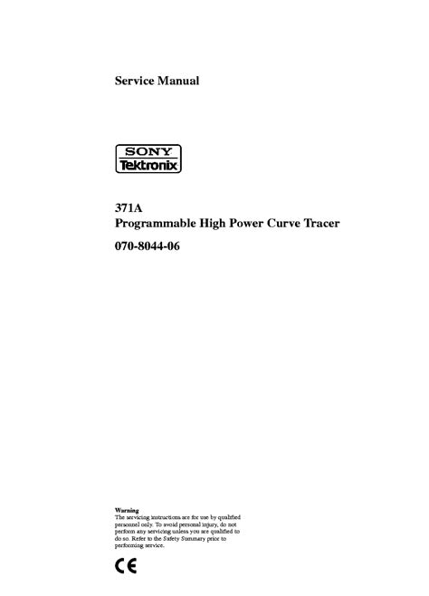 Tektronix 371a High Power Curve Tracer Service Manual Download Schematics Eeprom Repair Info