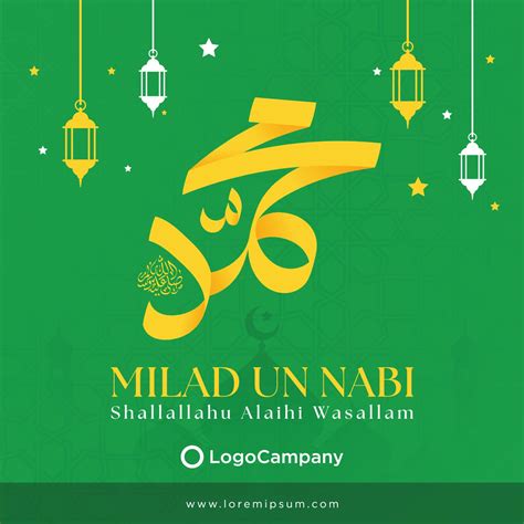 Happy Maulid Nabi Muhammad Or Mawlid Al Nabi Muhammad Or Mawlid Prophet Muhammad With Flat