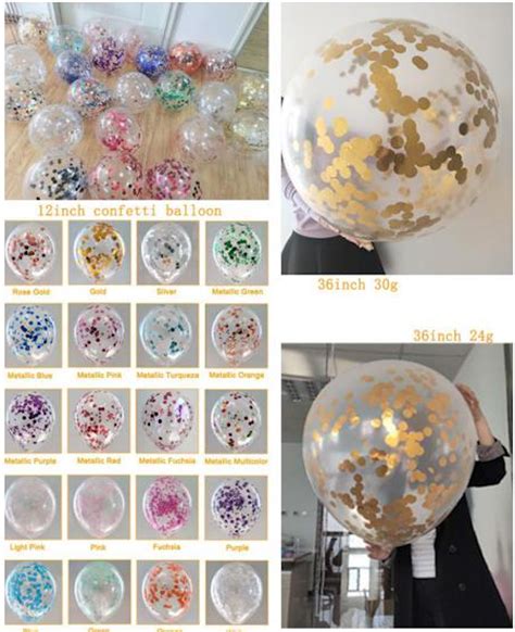 12 Inch Confetti Filled Latex Balloons Celebration Station