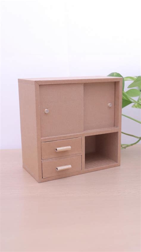 Diy Cardboard Crafts Making Of A Desktop Cabinet From Cardboard Artofit