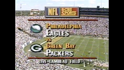 1991 Week 1 Eagles Vs Packers Youtube