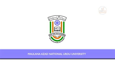Maulana Azad National Urdu University Requirement Of Lecturer On Short Term Contractual Basis