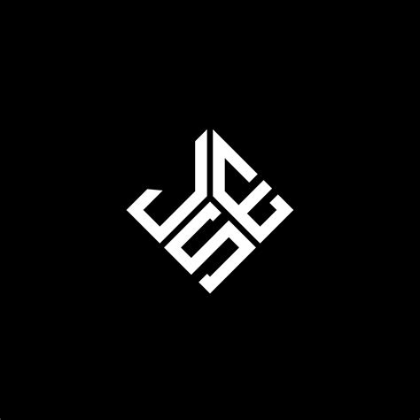 Jse Letter Logo Design On Black Background Jse Creative Initials