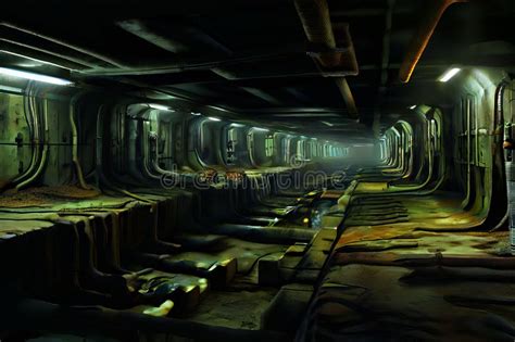 The Underground Infrastructure Test Site A City Built Primarily Stock Illustration