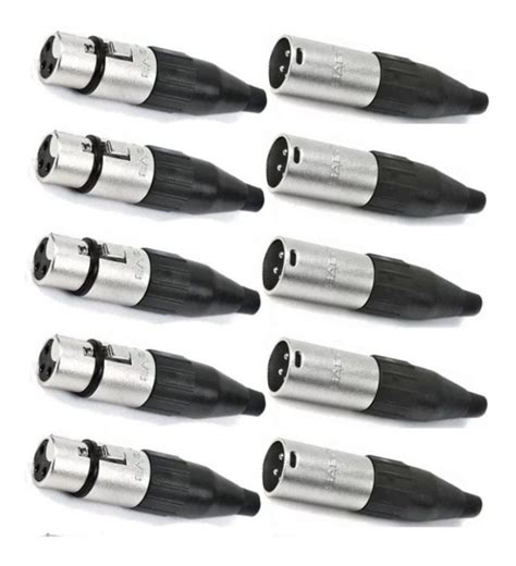 Kit De Conectores Xlr Sa2x 5 FÊmeas 5 Machos Qualysom