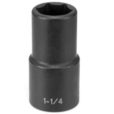 Grey Pneumatic 5 Spline Drive Deep Thin Wall Impact Socket 1 14 In