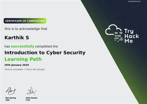 Cybersecurity Tryhackme Introductiontocybersecurity