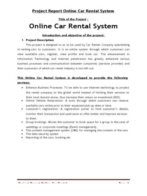 Online Car Rental System Project Report Pdf Databases Modelview