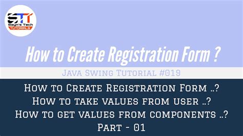 How To Create Registration Form Part 1 Java Swing Tutorial 019 Youtube