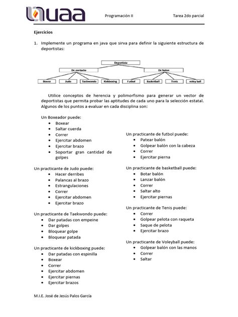 Tarea 2doexam Pdf Herencia Programación Orientada A Objetos