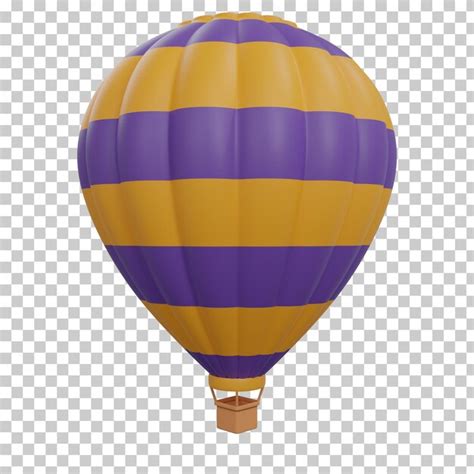Premium Psd 3d Rendering Hot Air Balloon Isolated