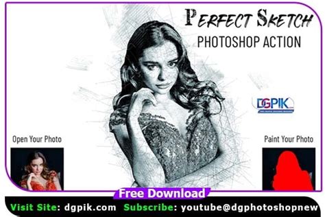 perfect sketch effect photoshop action dgpik
