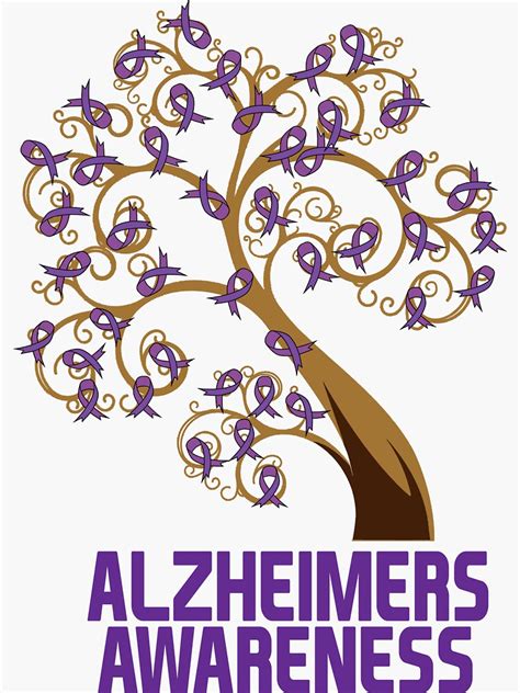 Alzheimers Awareness Sticker By Creativestrike Redbubble