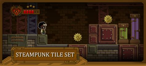Steampunk Side Scroller Tile Set By Gabrielatot