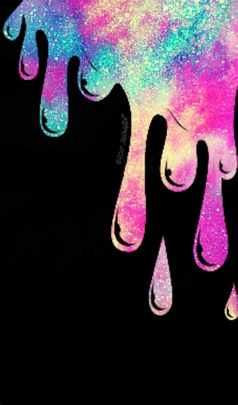 Rainbow Drips Galaxy Wallpaper I Created For The App Cocoppa Galaxy