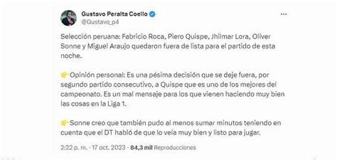 Quispe y Sonne quedaron fuera de la lista de Perú ante Argentina qué haces Reynoso Radiomar