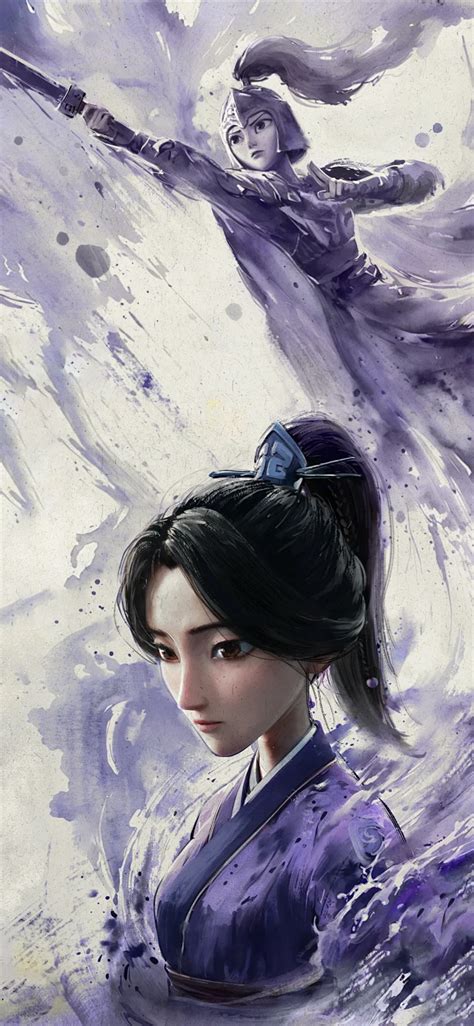 殷夫人 哪吒之魔童闹海 水墨海报 5k手机壁纸彼岸图网 花瓣网