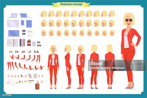 젊은 여자 캐주얼 옷 캐릭터 생성을 설정합니다 전체 길이 다른 보기 감정 제스처 흰색 배경에 대해 격리 합니다 당신의 자신의 디자인을 구축 합니다 가방에 대한 스톡 벡터