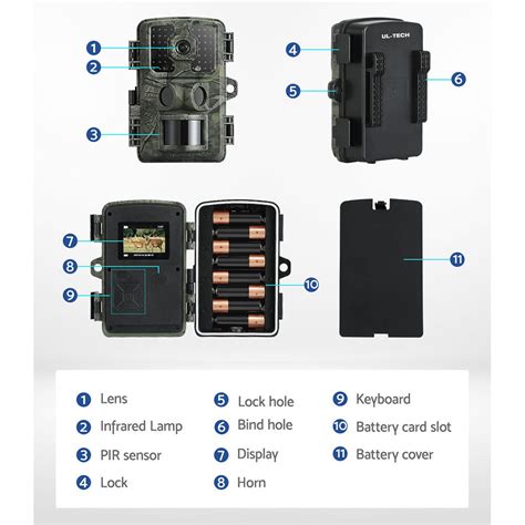 16mp 4k Trail Camera Night Vision Pir Motion Detection Ul Tech