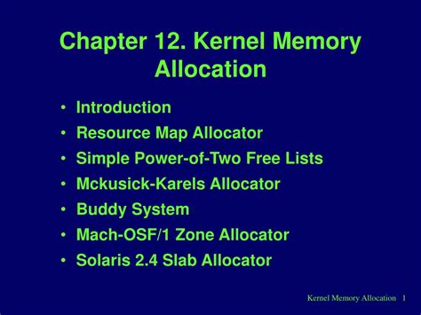 Ppt Chapter 12 Kernel Memory Allocation Powerpoint Presentation