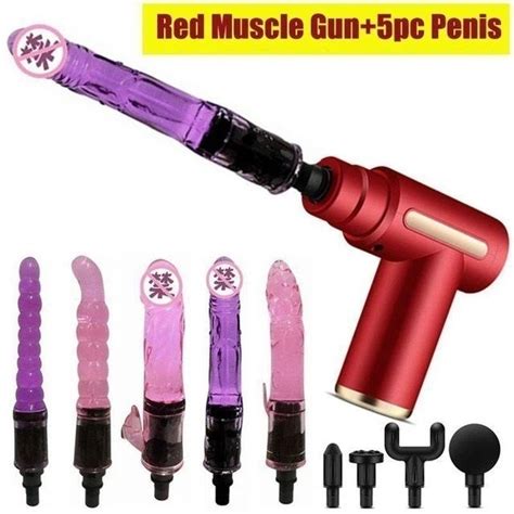 Массажер и секс машина 2 в 1 с насадкой фаллоимитатором 5 шт Товары для взрослых пар