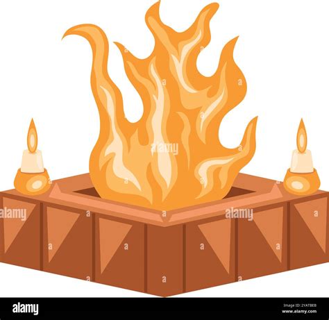 Havan Kund With Two Candles Stock Vector Image And Art Alamy