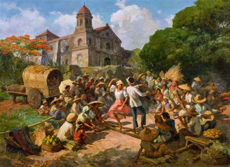 Fernando Amorsolo Tinikling 1957 Arte Filipino Filipino Culture