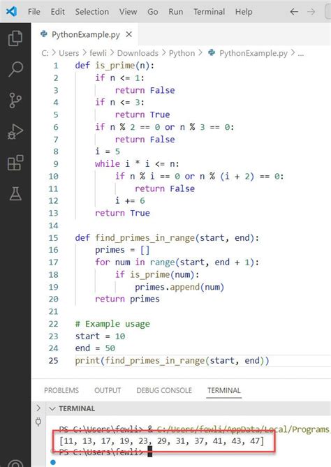 How To Find Prime Numbers In A Range Using Python