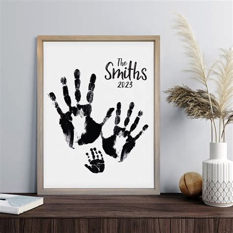 Handprint Canvas Art Etsy