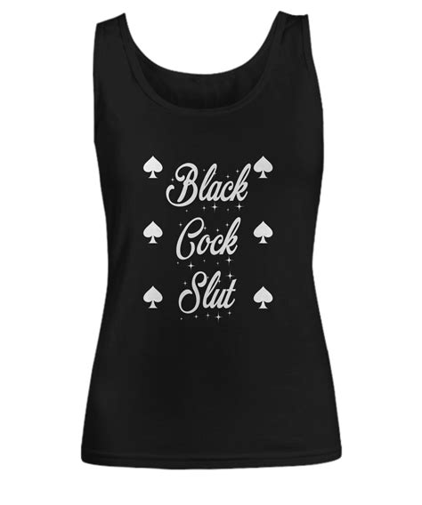Black Cock Slut Ladies Tank Top Adult Clothing Graphic Tee
