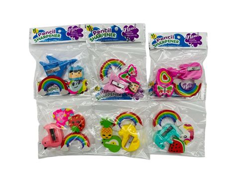 Docena Kit Zacapuntas 3 Borrador Escolar Figuritas Ecoremates