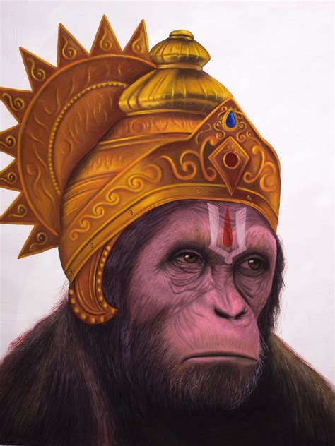 Lord Hanuman Oil Painting By Hemant Raja Exotic India Art