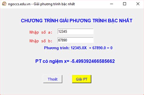 Python Tkinter Gi I Ph Ng Tr Nh B C Nh T Ax B Ngoccse Edu Vn