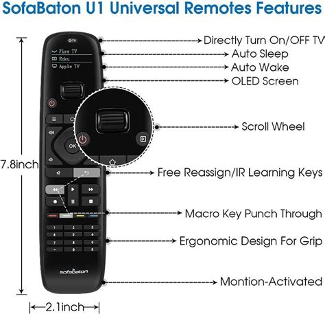 SofaBaton U1 Universal Remote With OLED Display And Smartphone APP All
