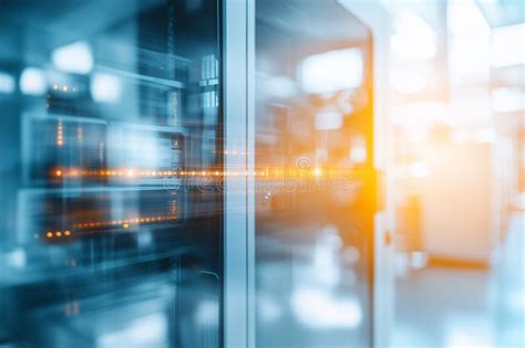Dynamic Data Center Concept With Ethernet Switch And Cables In Modern Network Infrastructure