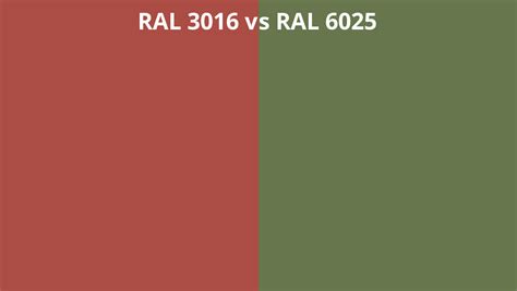 Ral 3016 Vs 6025 Ral Colour Chart Uk