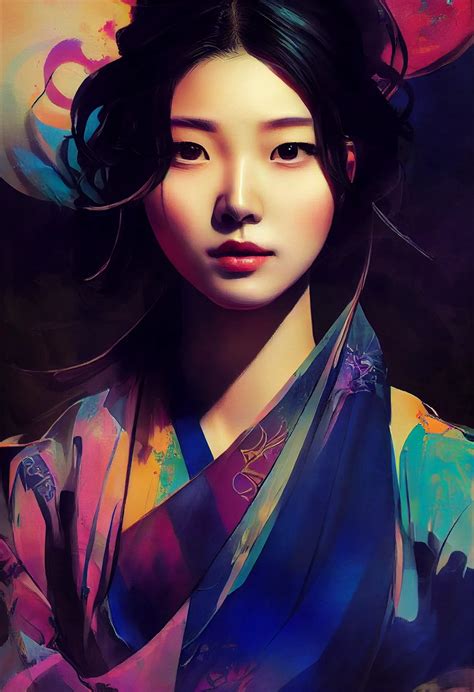 Beautiful Korean Classic Lady Ai Art Gallery