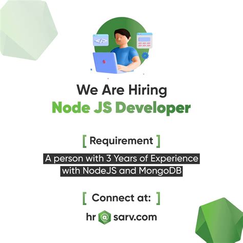 Sarv Hr On Linkedin Nodejsdeveloper Mongodbexpert Joinourteam