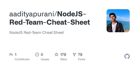 GitHub Aadityapurani NodeJS Red Team Cheat Sheet NodeJS Red Team