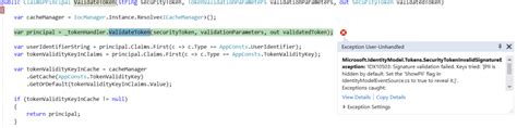 Validatetoken Error Idx10503 Signature Validation Failed 5824 Support Center Aspnet