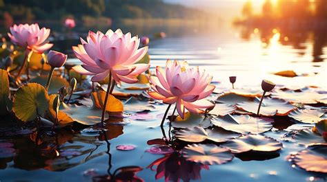 Premium Photo Pink Lotus Flower Species A Very Popular Species Of