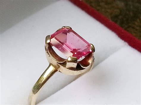 Antique Pink Ruby Gold Ring The Design Theory
