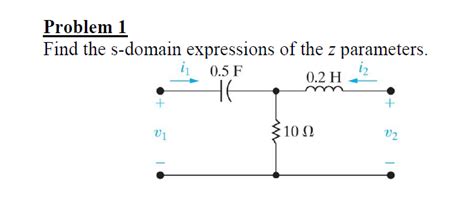 find the s domain expressions of the z parameters