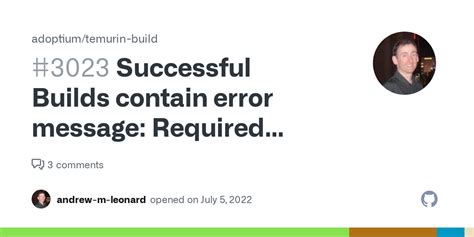 Successful Builds Contain Error Message Required Context Class Hudson