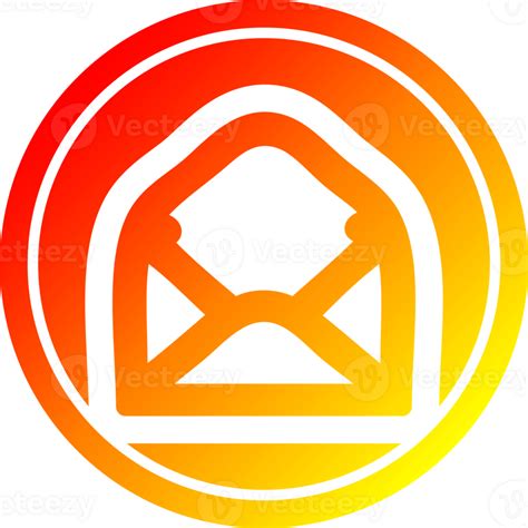 Envelope Letter Circular In Hot Gradient Spectrum 43495536 Png